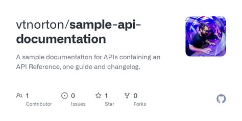 Github Vtnortonsample Api Documentation A Sample Documentation For