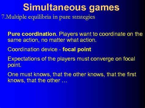 Introduction To Game Theory Simultaneous Move Games With Pure