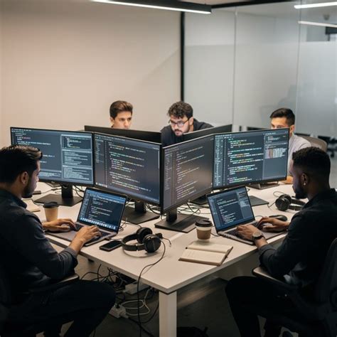 Free Team Coding Together Image Programmers Developers Coders