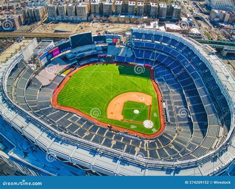 Aerial View Of Iconic Yankee Stadium In Bronx New York City Us