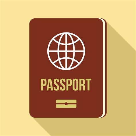 Passport Icon Flat Style 14549108 Vector Art At Vecteezy