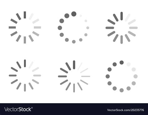 Loading Icons Load Indicator Sign Royalty Free Vector Image