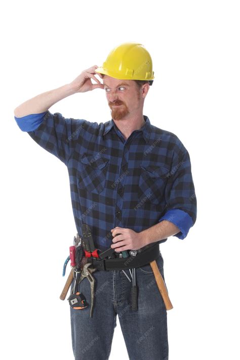 Premium Photo Construction Worker Thinking