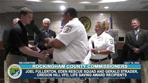 Joel Fullerton And Gerald Strader Recognized During County Commissioners