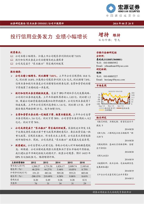 投行信用业务发力 业绩小幅增长