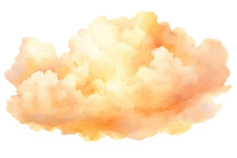 Premium Vector A Drawing Of A Cloud With Orange And Yellow Colors On