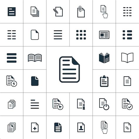 Premium Vector Document Icons Universal Set