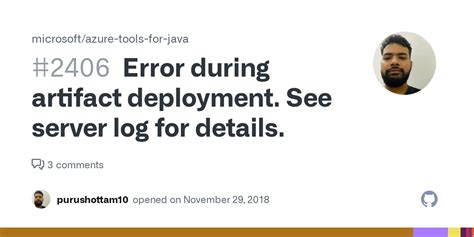 Error During Artifact Deployment See Server Log For Details · Issue 2406 · Microsoftazure