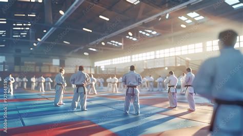 Karate Tournament Arena Arena Setup For A Karate Tournament Highlighting The Sport Concept