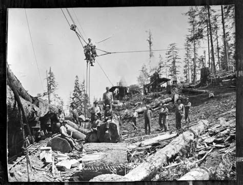 High Lead Logging Goodyear Logging Co Clallam Bay Washington North Olympic Heritage