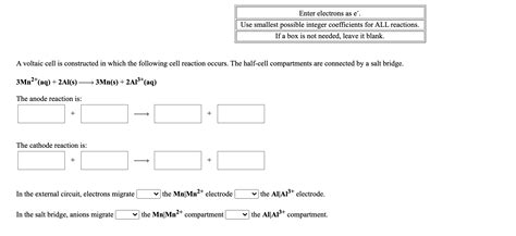 Solved Enter Electrons As E Use Smallest Possible Integer