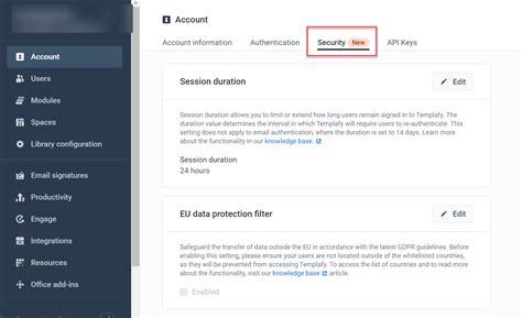 Security Tab Knowledge Base