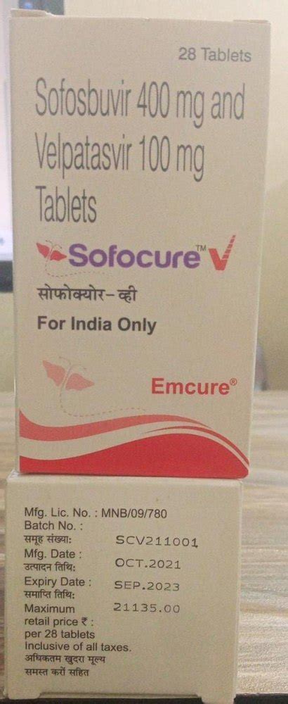 Sofosbuvir 440mg And Velpatasvir 100mg At ₹ 5000bottle Sudampuri