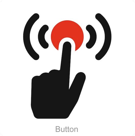 Premium Vector Button And Finger Icon Concept