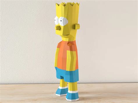 Papercraft 3d Bart Simpson Créez Votre Héros En Papier