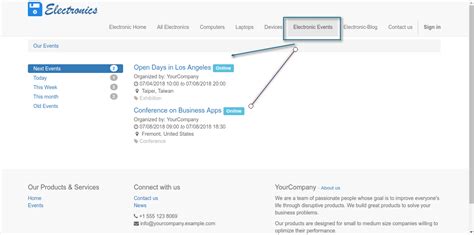 Odoo Multi Website Event Extension WebKul
