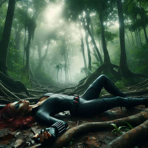 Black Widow Defeated In The Forest By Rabatre On Deviantart
