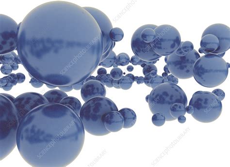 Blue Spheres Stock Image F017 8083 Science Photo Library