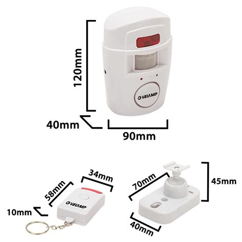 Mini Alarm With Presence Detector And Two Remote Controls White