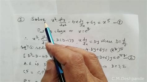 Examples On Lde With Variable Coefficients Linear Differential Equation Youtube