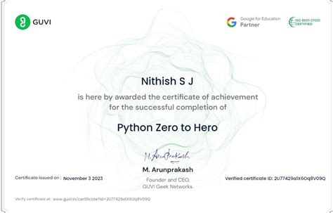 Nithish Jayaprakash On Linkedin Learningjourney Python