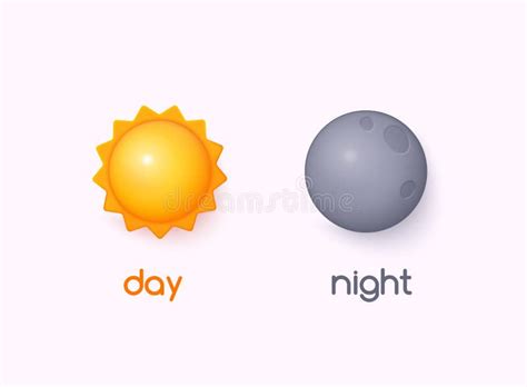 Day And Night Mode Switcher Isolated On White Background D Web Vector Illustrations Stock