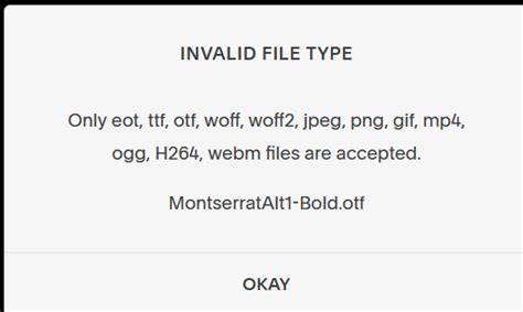 Cannot Upload Correct Font File Does The Same For Woff2 And Ttf R