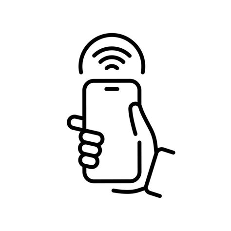 Nfc Icon Contactless Payment Icon Nfc Technology Near Field Communication Wireless Pay