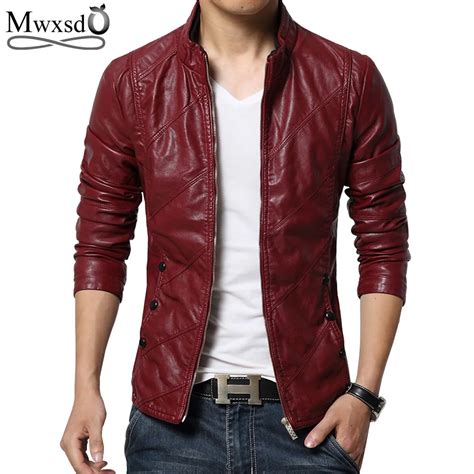 Mwxsd Brand 2018 New Size M 5xl Mens Fashion Motorcycle Pu Faux