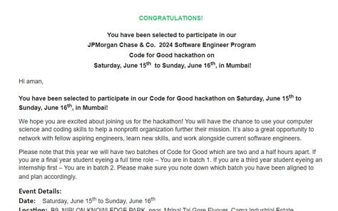 Aman Singh On Linkedin Hackathon Codeforgood Jpmorganchase Softwareengineering Codingforgood