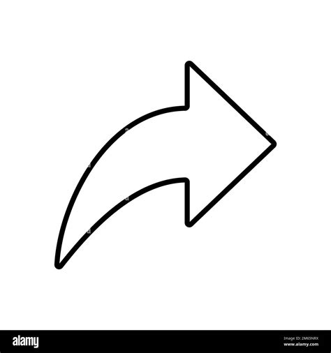 Arrow Redo Icon Line Isolated On White Background Black Flat Thin Icon On Modern Outline Style