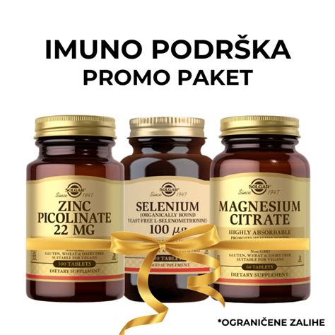 Solgar Promo Cink Pikolinat Magnezijum Citrat Selen