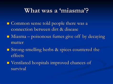 Ppt Unearthing The Causes Of Disease From Miasma To Germ Theory