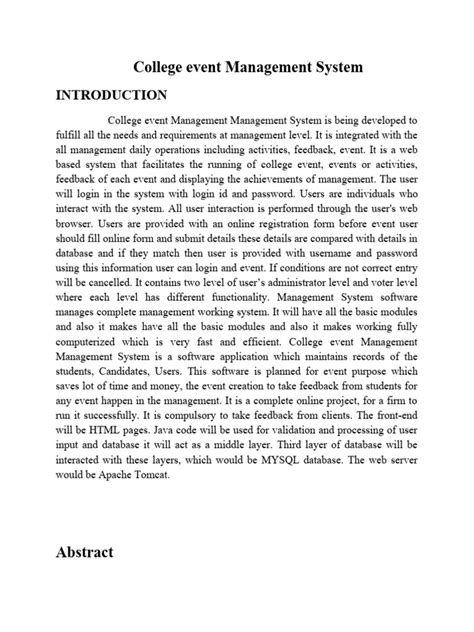 College Event Management System Download Free Pdf Software Testing Java Programming Language