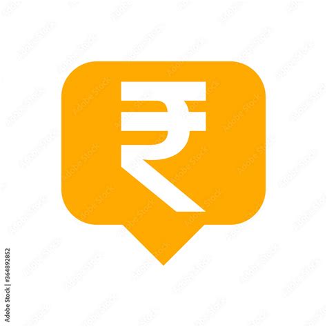 Rupee Currency Symbol In Speech Bubble Square Shape For Icon Rupee Money For App Symbol Simple