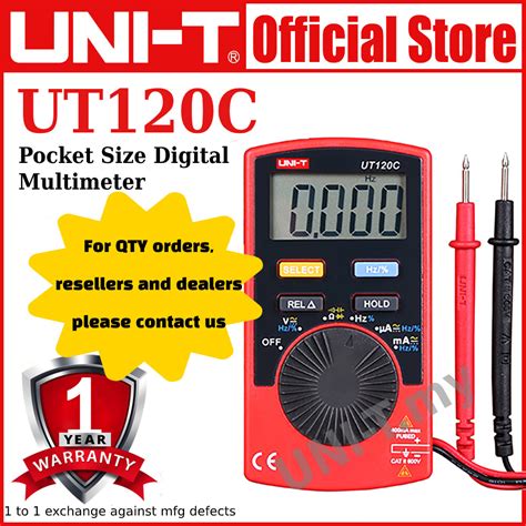 Uni T Ut120a Ut120b Ut120c Pocket Size Digital Multimeter Lazada