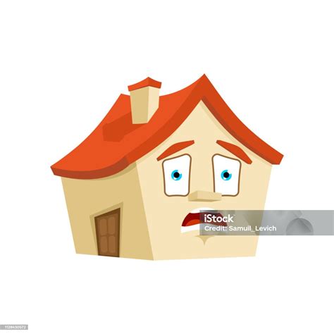 집 세상에 감정 격리입니다 홈 만화 스타일을 무서 워 건물 당황 벡터 감정에 대한 스톡 벡터 아트 및 기타 이미지 감정