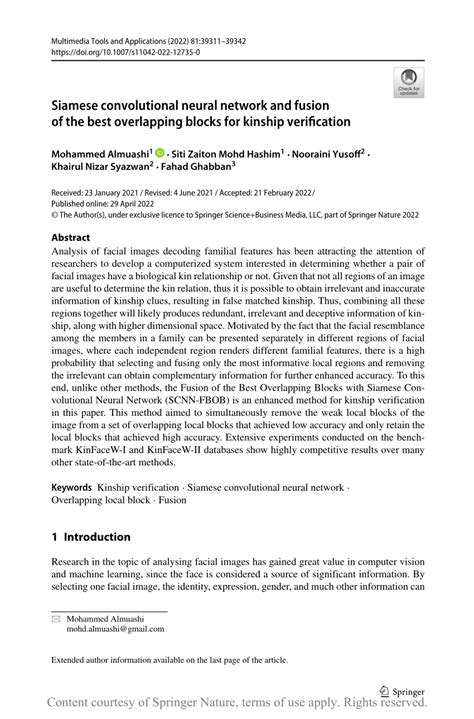 Siamese Convolutional Neural Network And Fusion Of The Best Overlapping