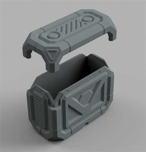 1x2 Gridfinity Scifi Box Rgridfinity 1x2 Gridfinity Scifi Box Rgridfinity