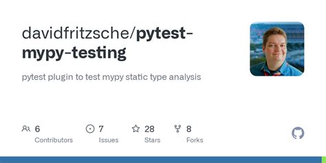 github davidfritzsche pytest mypy testing pytest plugin to test mypy static type analysis