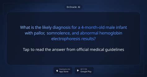 What Is The Likely Diagnosis For A 4 Month Old Male Infant With Pallor Somnolence And Abnormal