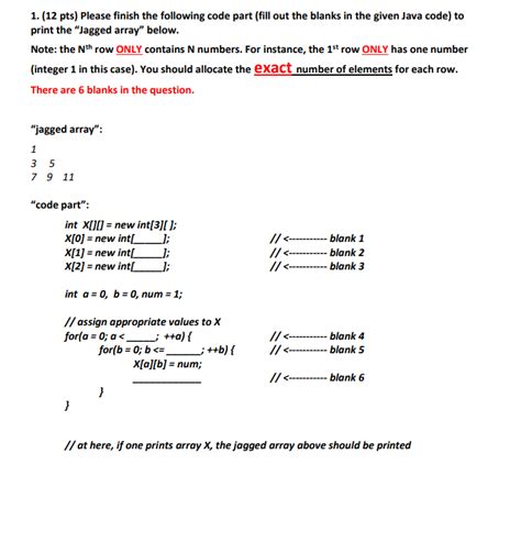 Solved Pts Please Finish The Following Code Part Chegg