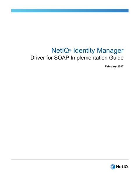 Netiq Identity Manager Driver For Soap Implementation Guide Manualzz