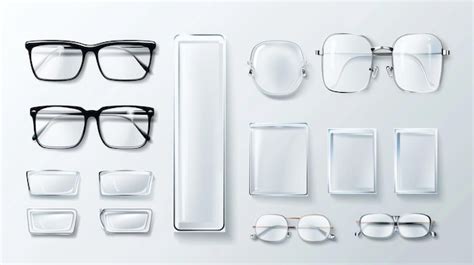 Premium Photo Set Of Glass Frameworks Modern Illustration
