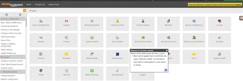 CPanel Version Change Is Blocked HostOnNet Com