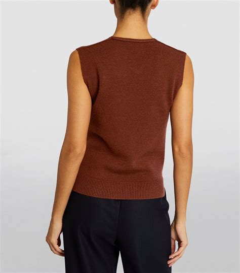 Womens Meem Brown Wool Cashmere Sweater Vest Harrods Uk