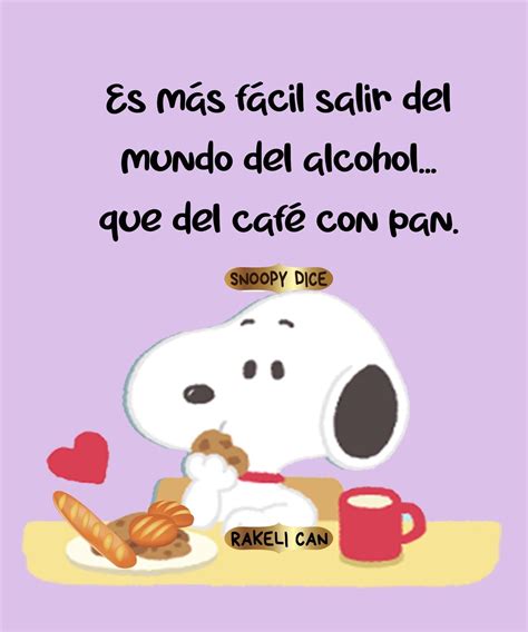 Snoopy Enjoying Bread And Coffee
