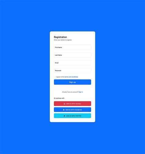Bootstrap Registration Form Code Bootstrapbrain