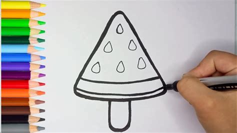 Как нарисовать ВКУСНЯШКИ МОРОЖЕНОЕ ШОКОЛАД Простой техника рисование и раскраски детей