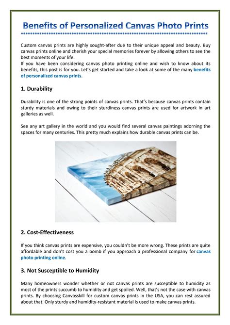Benefits Of Personalized Canvas Photo Prints By Canvasskill Issuu